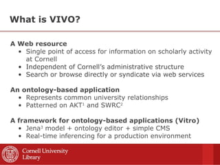 The VIVO Ontology Project | PPT