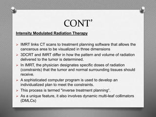 The vmat vs other recent radiotherapy techniques | PPTX