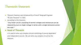 Thevnin and norton | PPTX