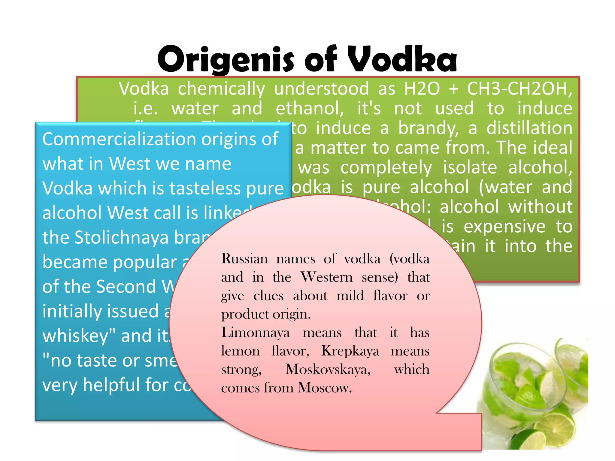 The vodka | PPTX | Alcoholic Beverages | Food & Drink