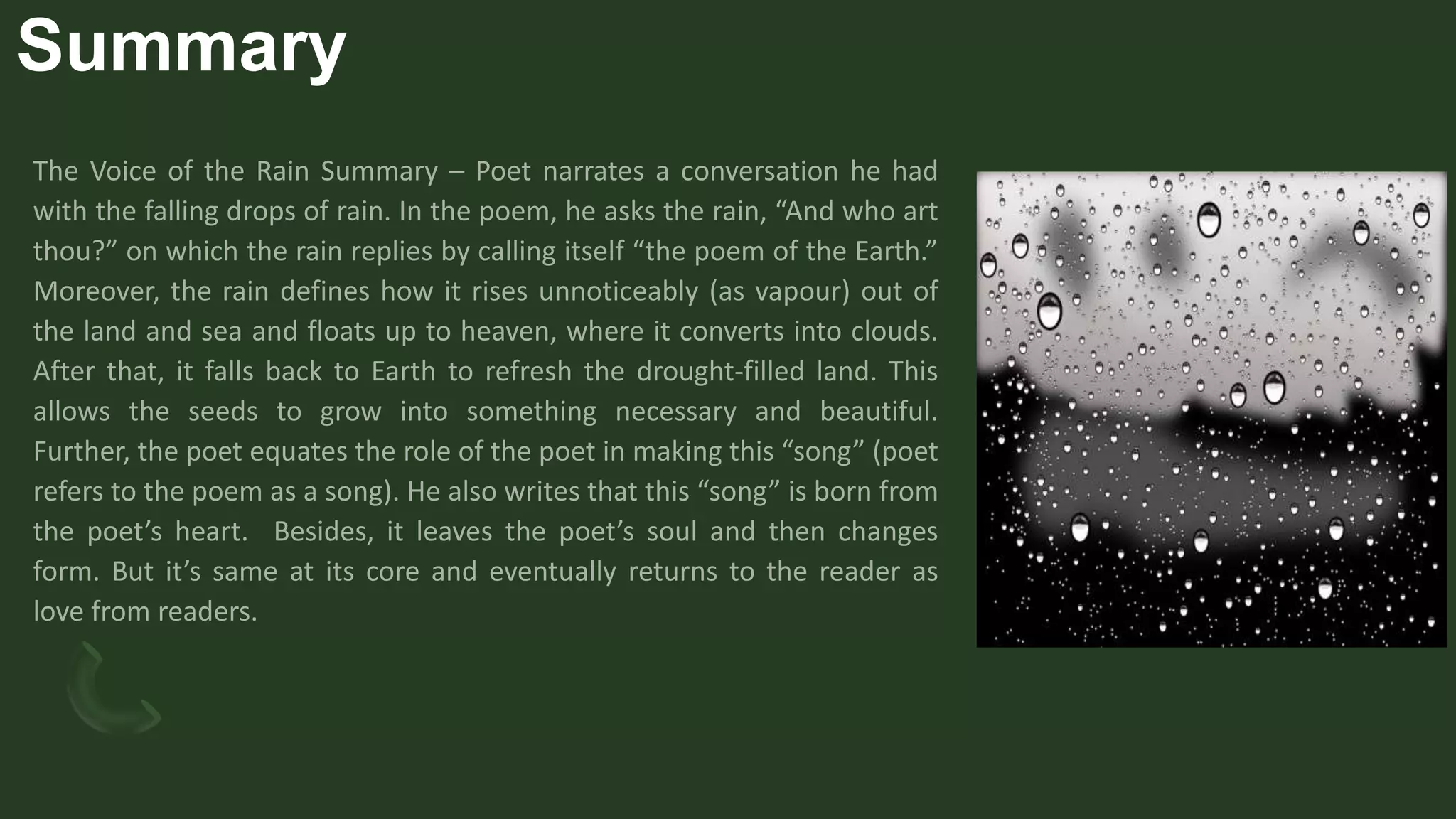 The voice of the rain | PPTX