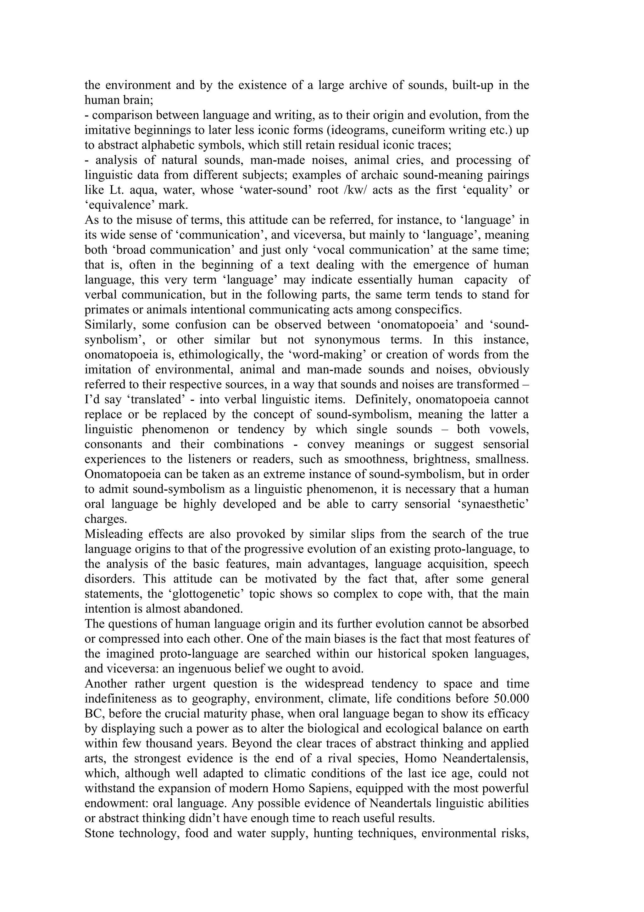 The voice of things: the revolution of human language and its origin ...