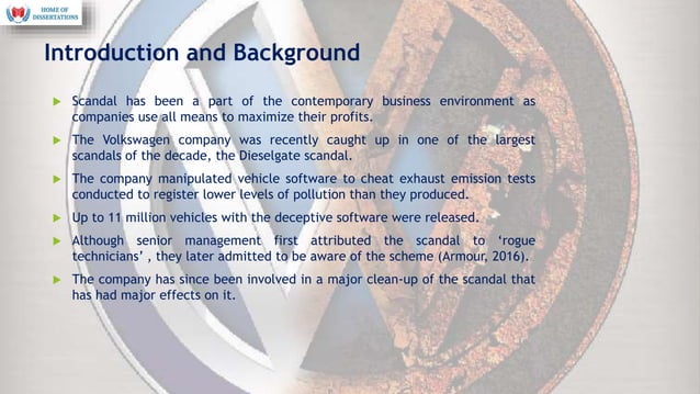 The Volkswagen Emission Scandal.pptx | Automotive Industry | Industries