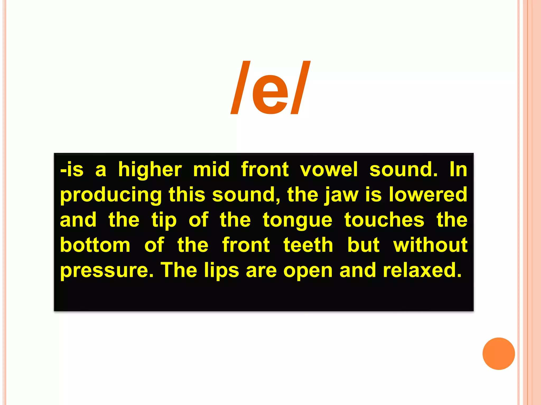 The Vowel Phonemes | PPTX