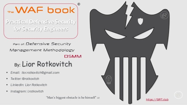 The waf book intro waf elements v1.0 lior rotkovitch | PPT