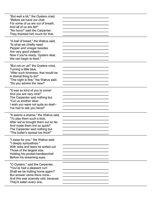 The Walrus and the Carpenter | PDF | Cats | Pets