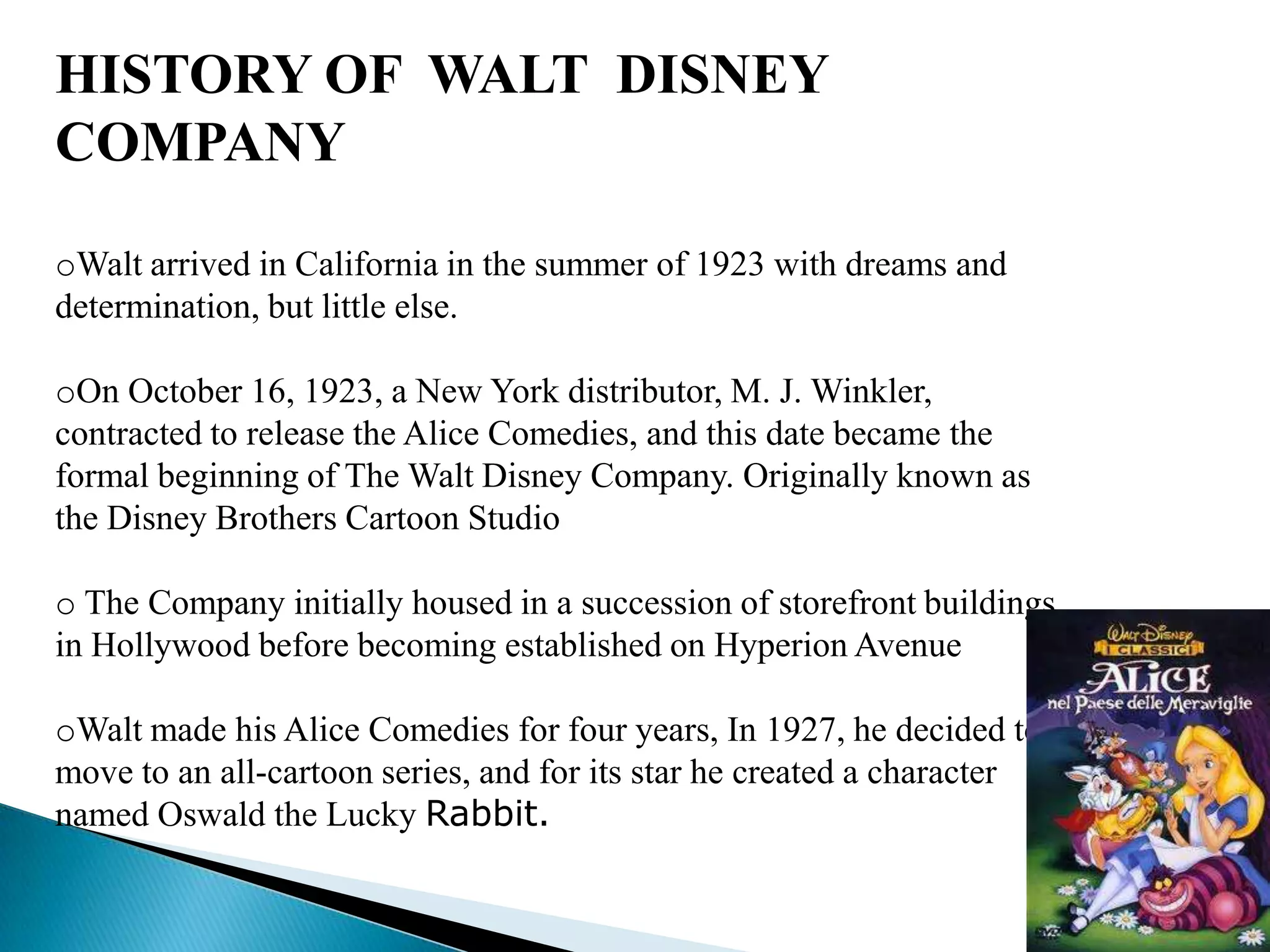 the walt disney company | PPTX