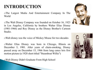 the walt disney company | PPTX