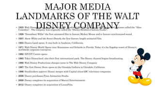 The walt disney company presentation | PPTX