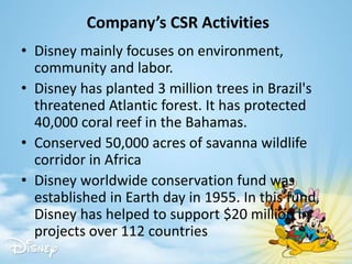 Study of 'Walt Disney' company in regard with corporate communication | PPT