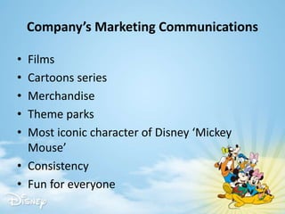 Study of 'Walt Disney' company in regard with corporate communication | PPT