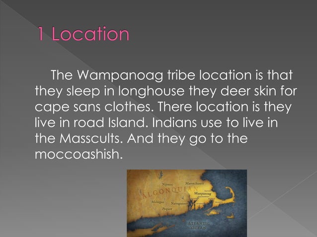 The Wamponoag Tribe - Chase | PPT