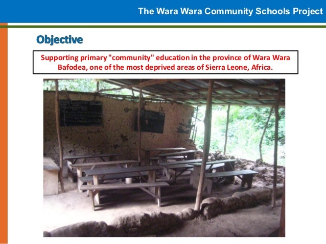 The wara wara community schools project english a
