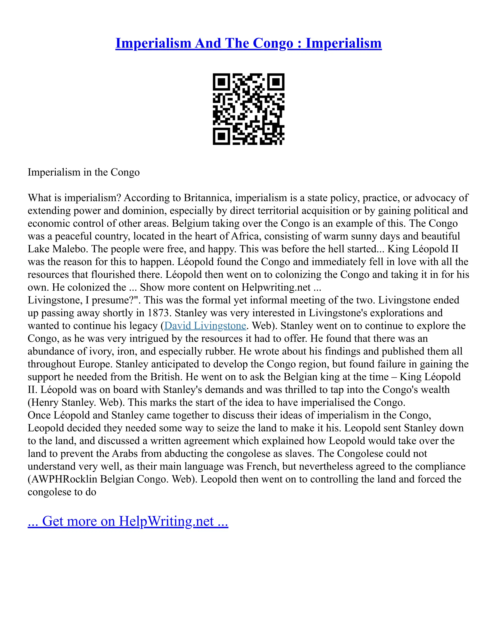 The War In Congo | PDF