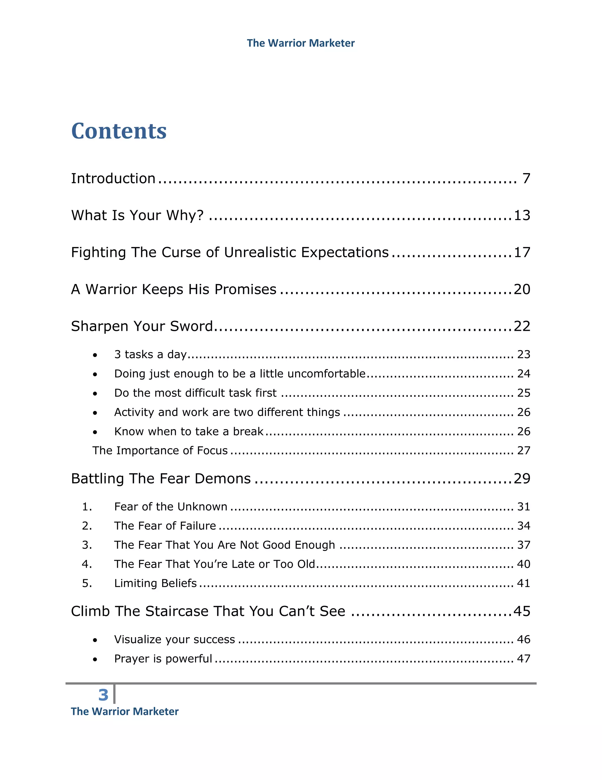 The Warrior Marketer | PDF | Fitness and Exercise | Healthy Living