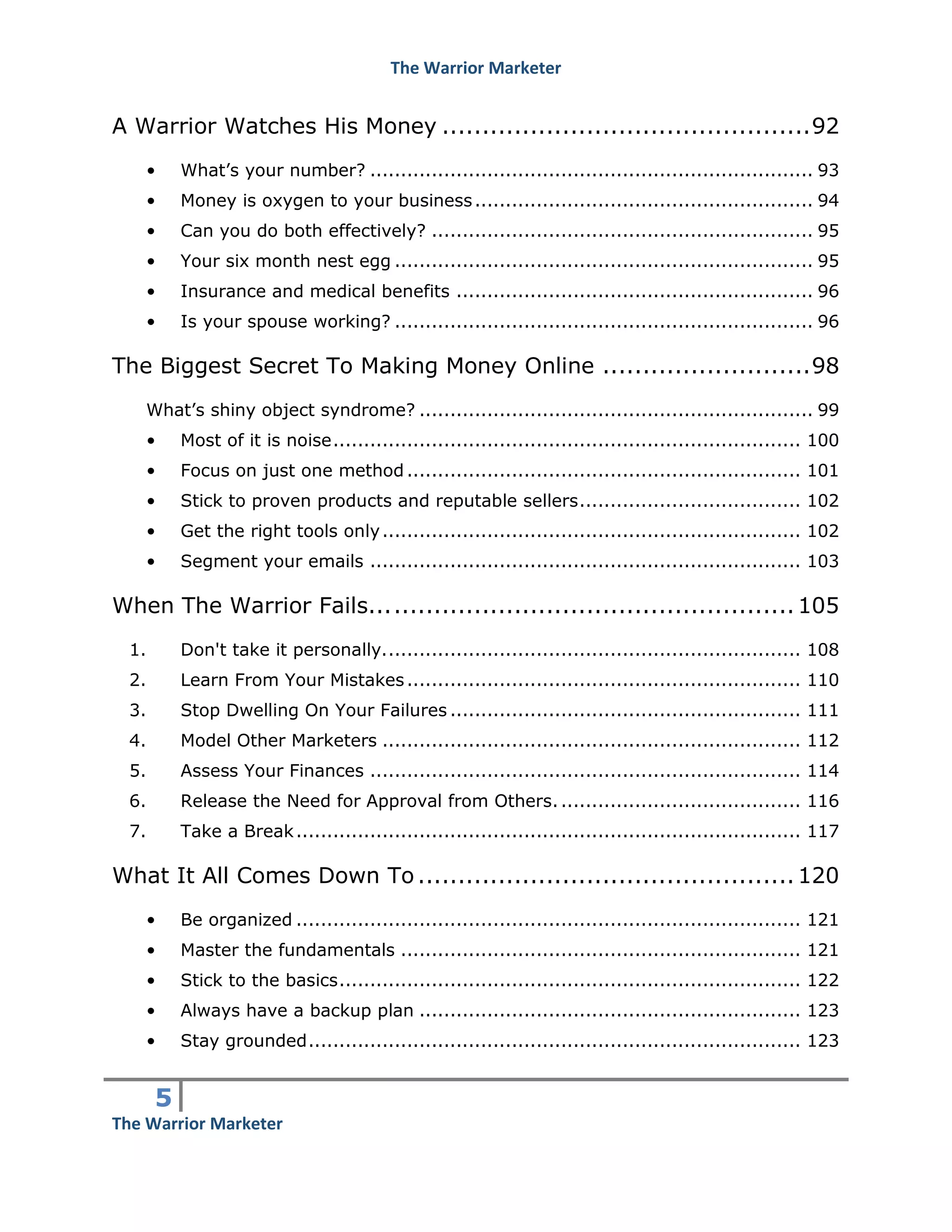 The Warrior Marketer | PDF | Fitness and Exercise | Healthy Living