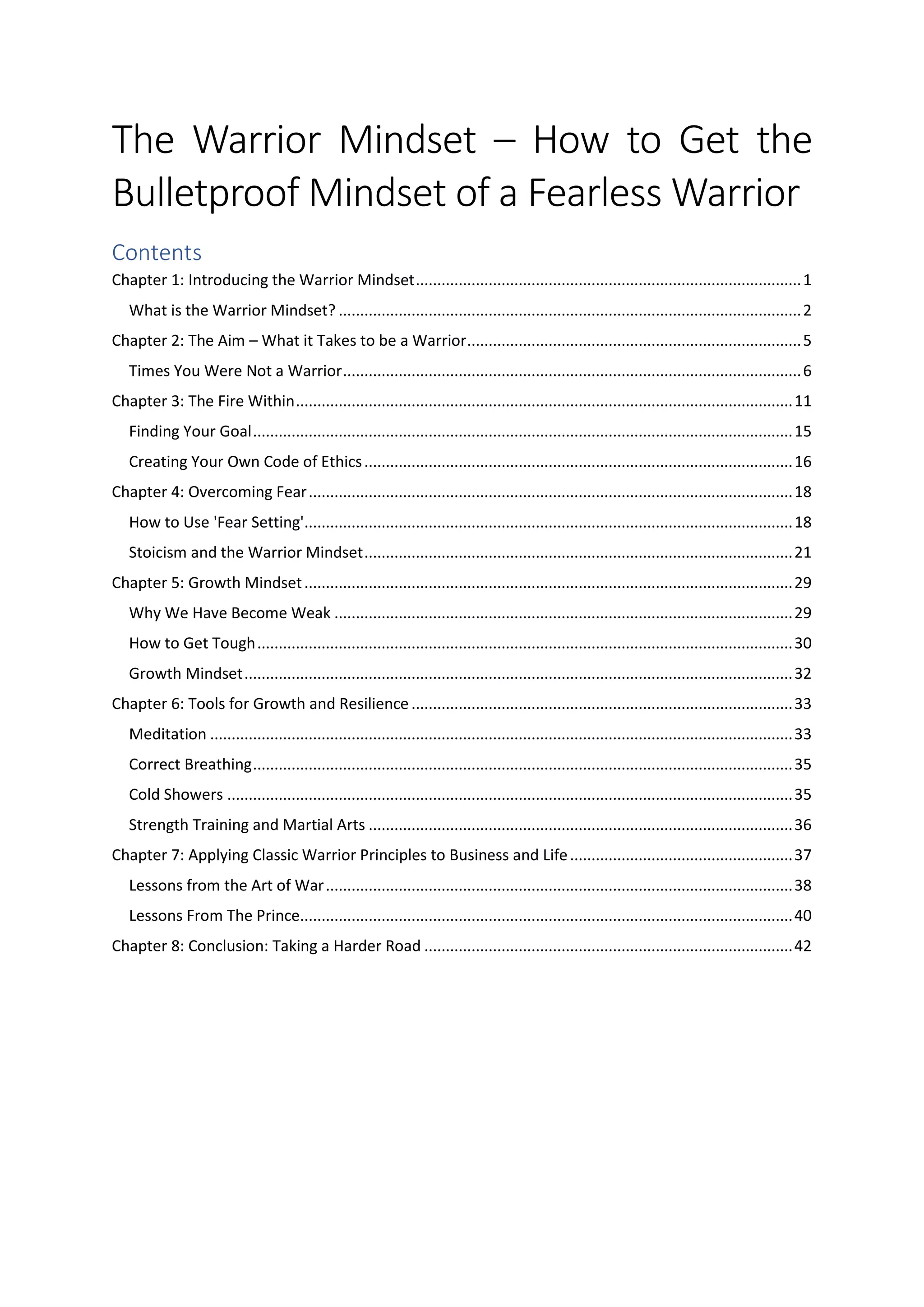 The warrior mindset | PDF