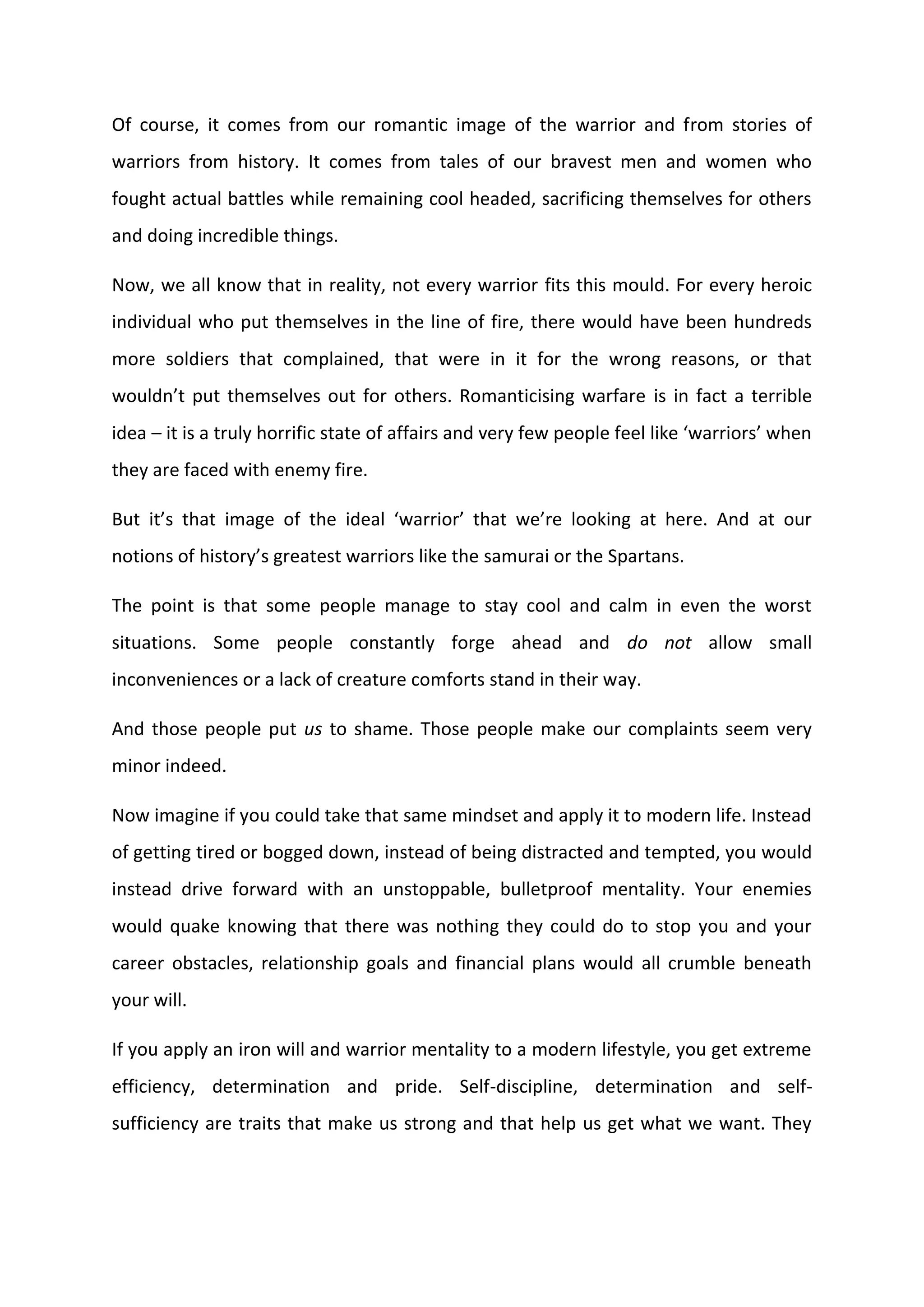 The warrior mindset | PDF