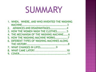 The washing machine | PDF