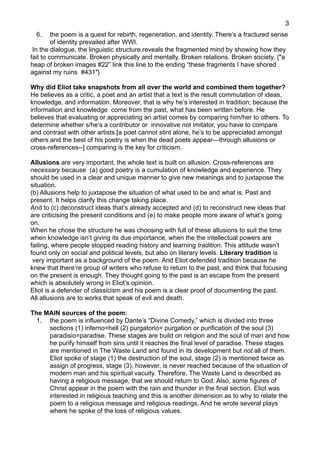 Notes: The Waste Land (part one&two) | PDF