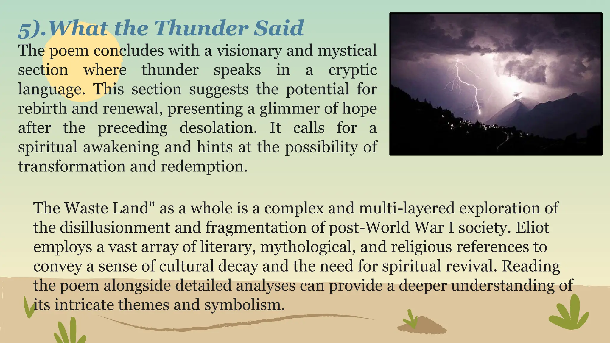 5 parts of The Waste Land By T.S. Eliot. | PPTX | Poetry | Books and ...