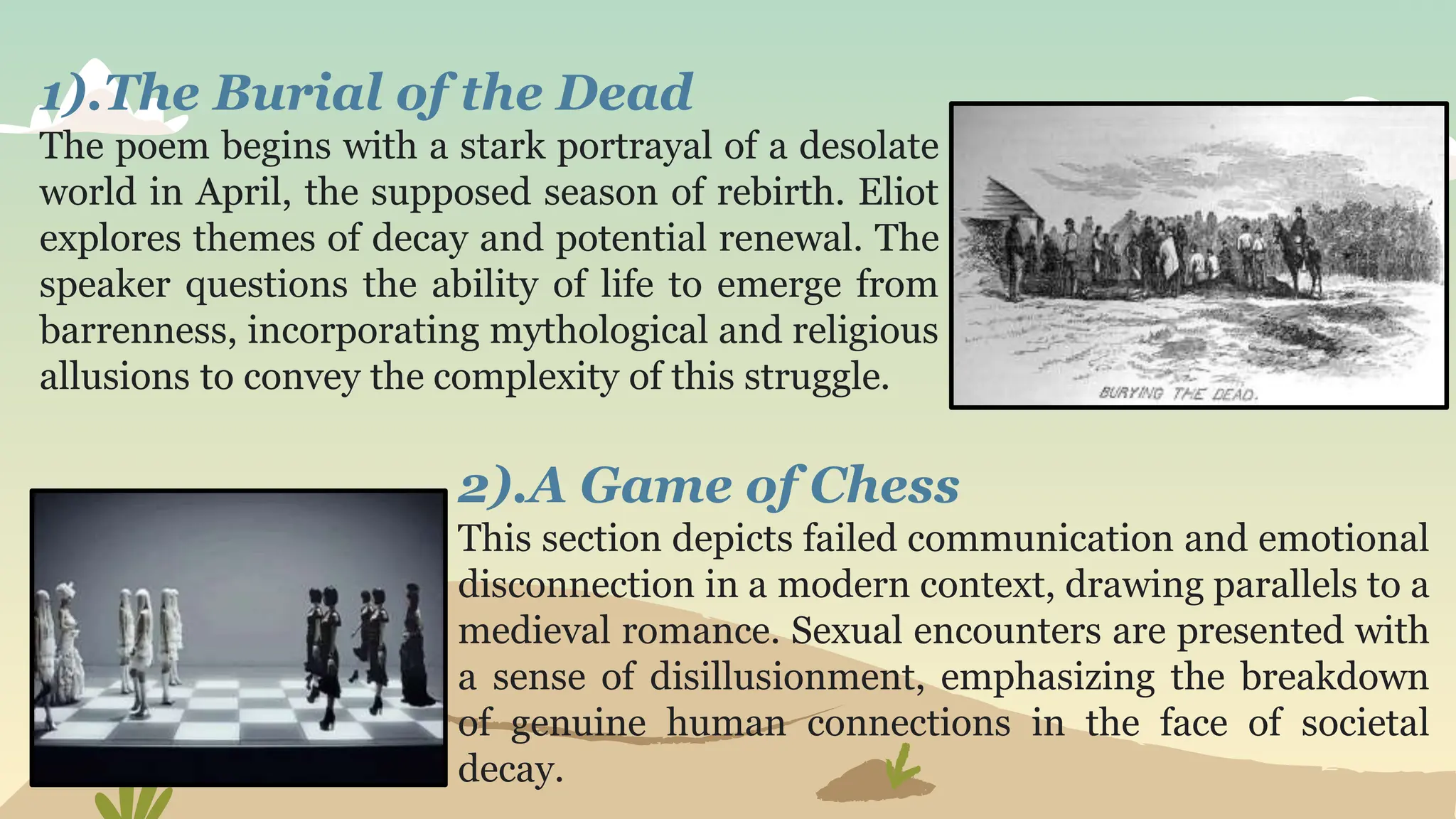 5 parts of The Waste Land By T.S. Eliot. | PPTX