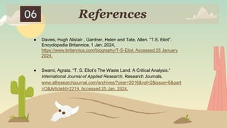 5 parts of The Waste Land By T.S. Eliot. | PPTX