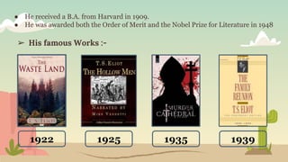 5 parts of The Waste Land By T.S. Eliot. | PPTX | Poetry | Books and ...