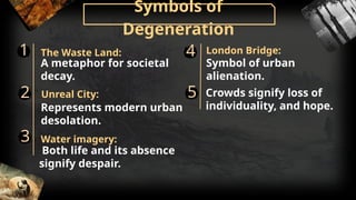 The Waste Land represents the post-war degenerated society..pptx