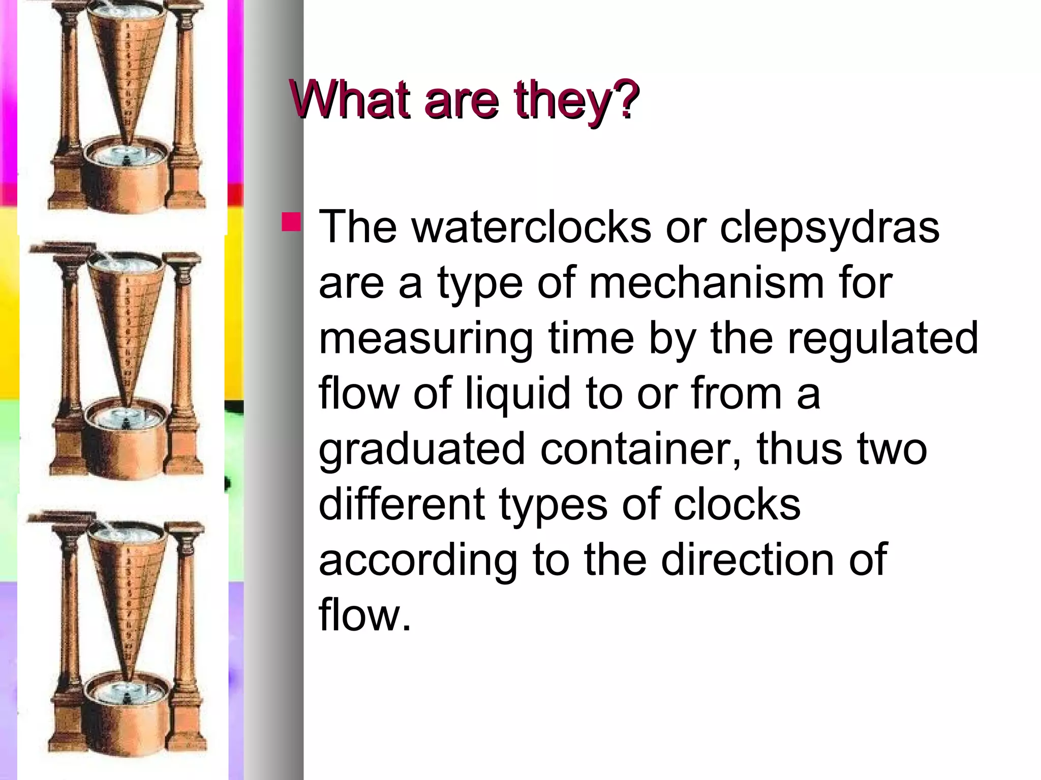 The water clock or clepsydra | PPT