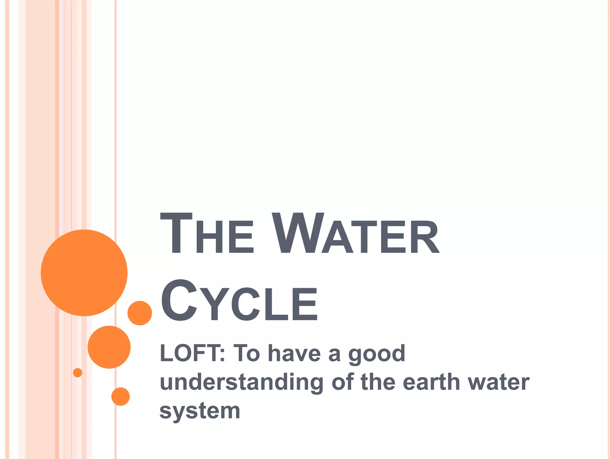 The water cycle | PPT