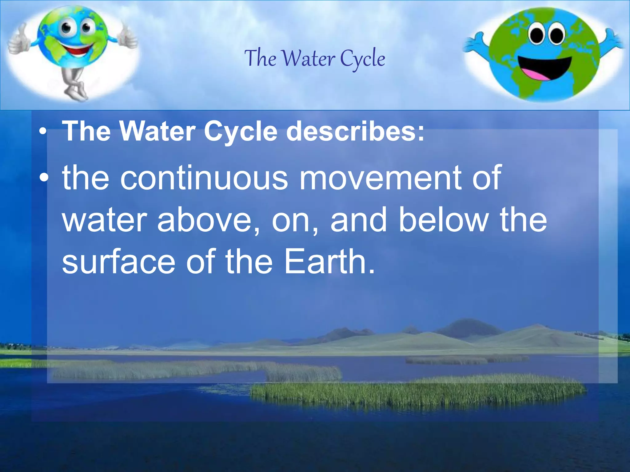 The water cycle | PPTX