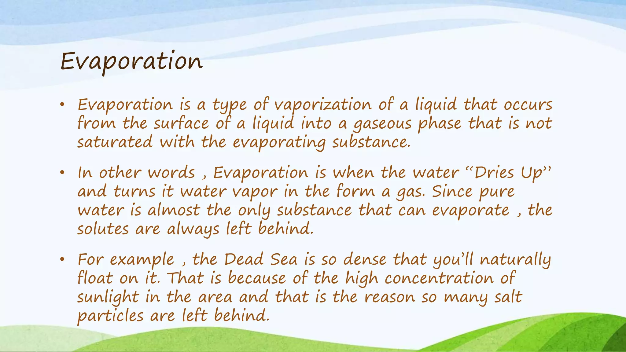The water cycle | PPTX