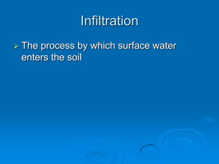 The water cycle, surface and ground water | PPT