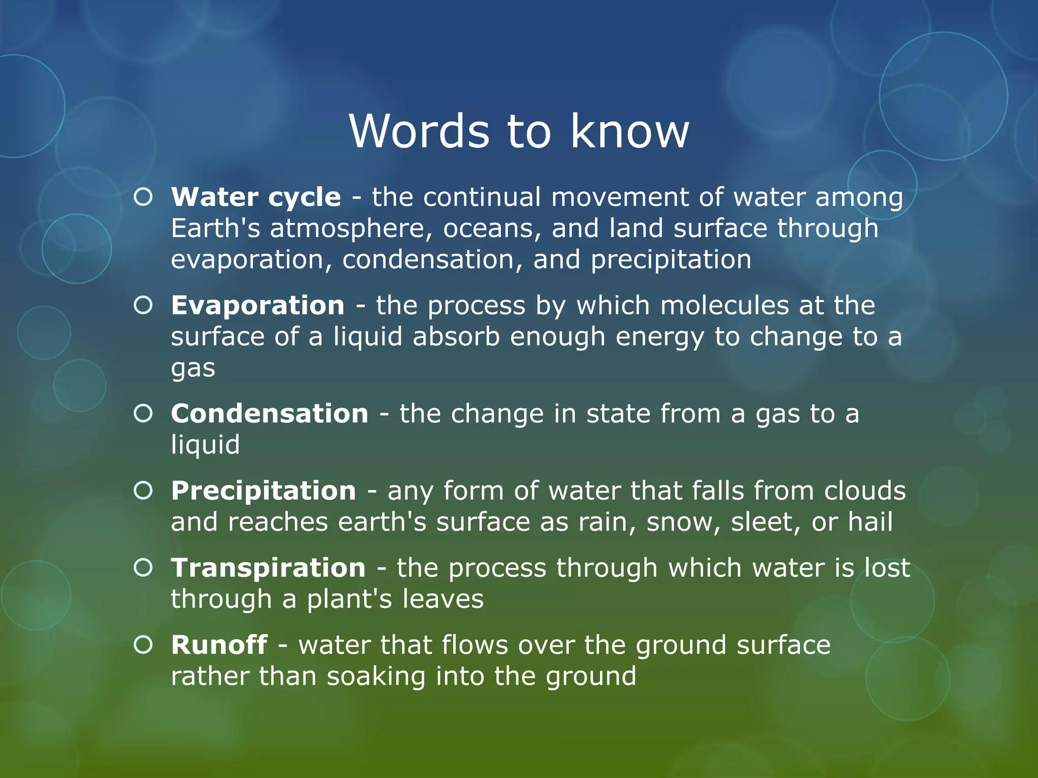 The water cycle pp | PPTX