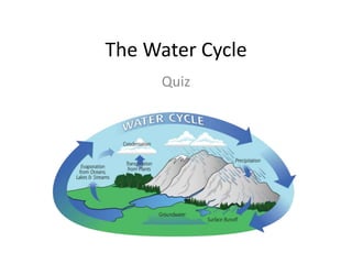 The water cycle quiz | PPTX