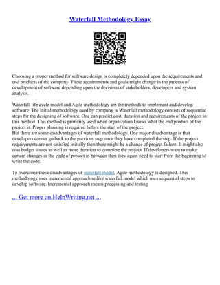 The Waterfall Methodology By Winston Royce | PDF