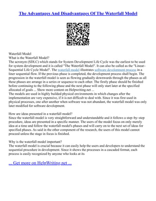 The Waterfall Methodology By Winston Royce | PDF