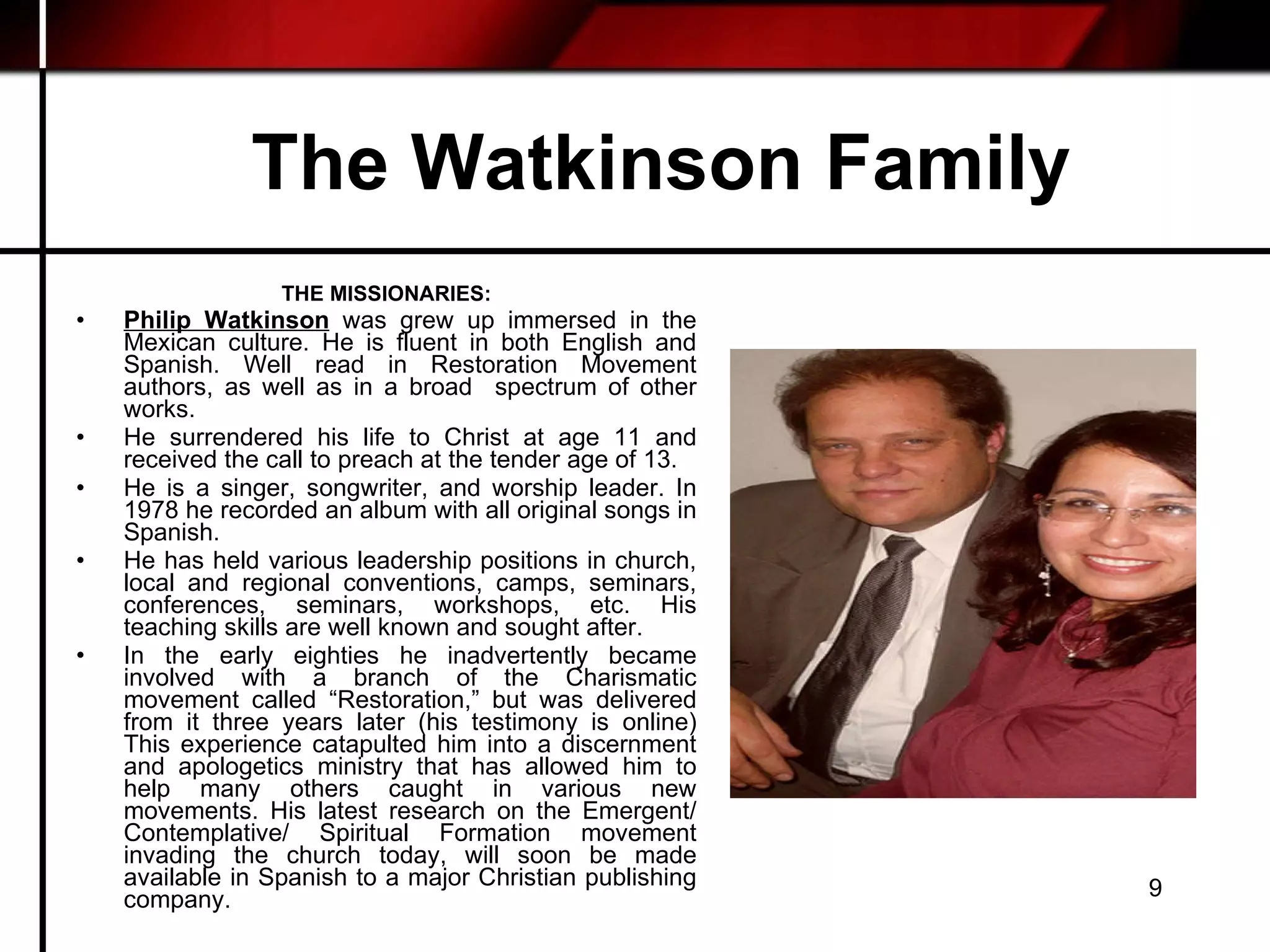 The Watkinson Family | PPT