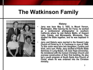 The Watkinson Family | PPT