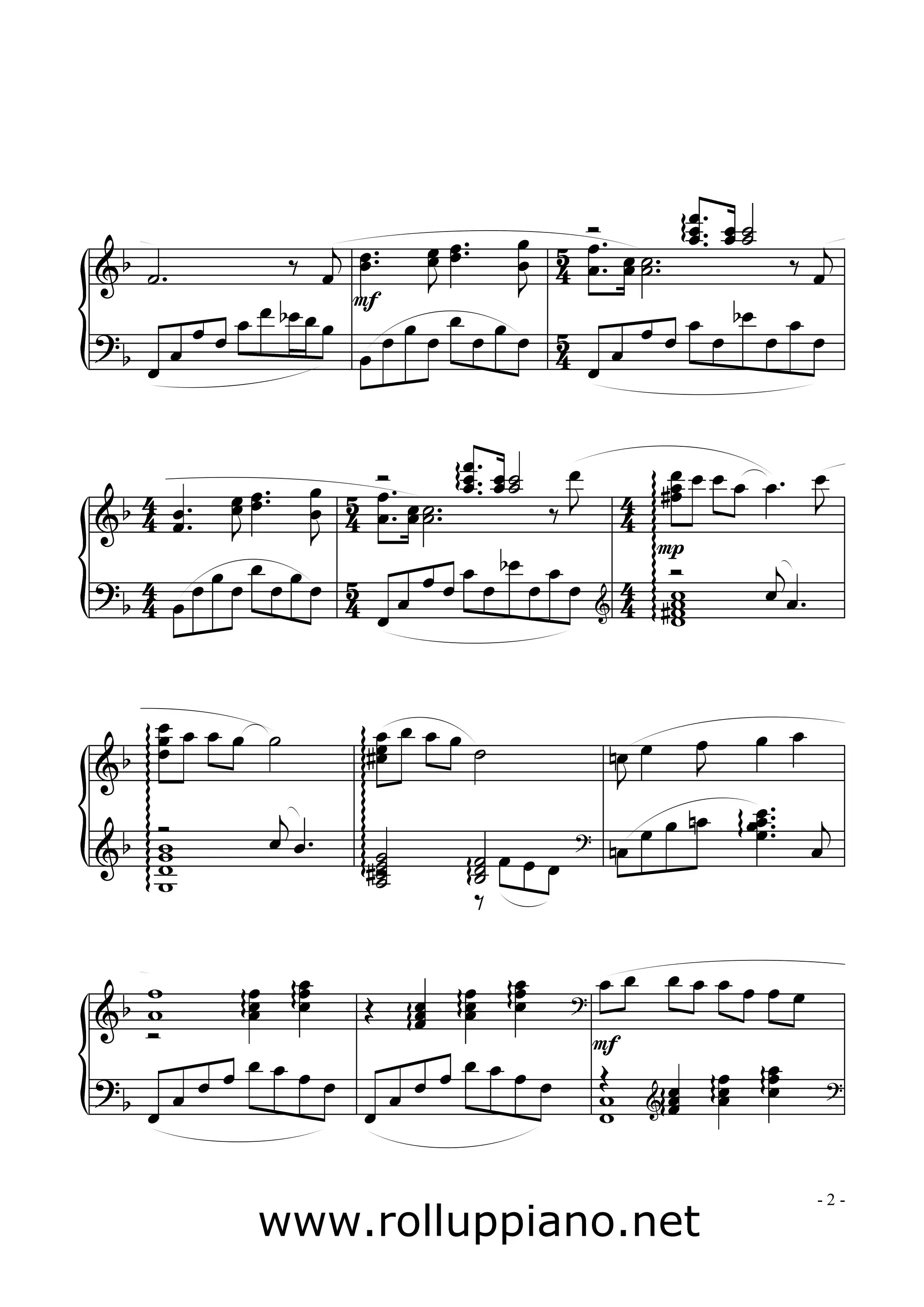Piano sheet music chinese songs - The wave of gulangyu | PDF