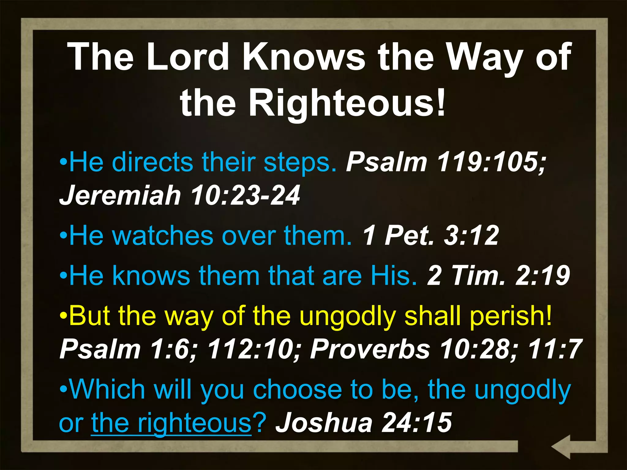 The Way of the Righteous | PPT