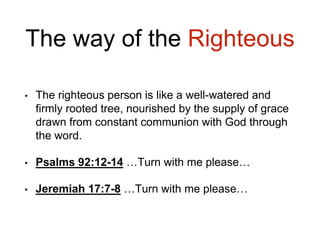 The way of the righteous and wicked pt. 1 | PPTX