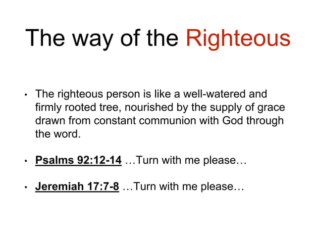The way of the righteous and wicked pt. 1 | PPTX