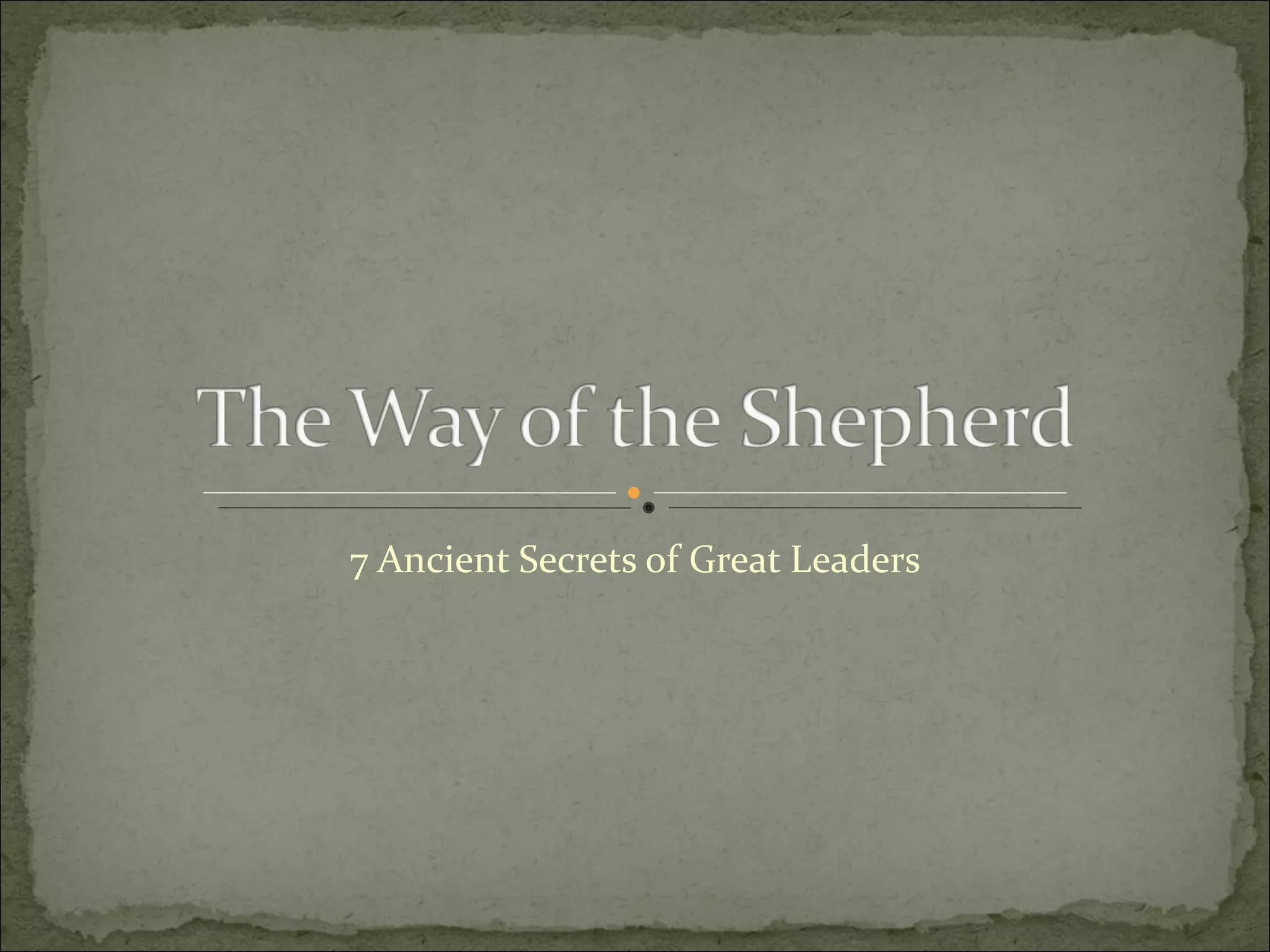 The Way of the Shepherd | PPT