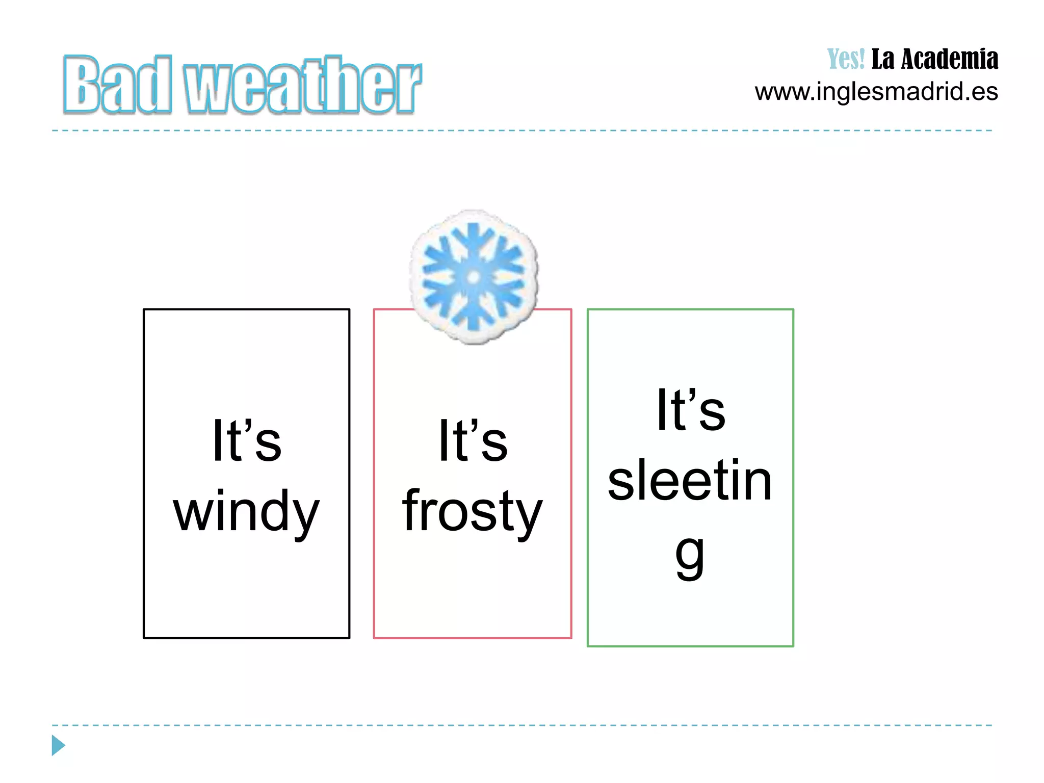 The weather. El tiempo en inglés | PPT
