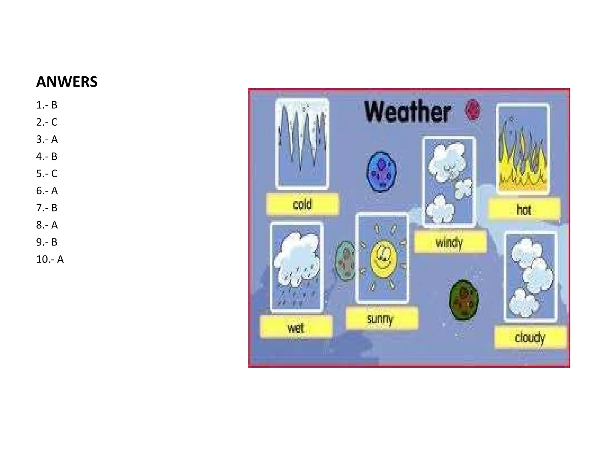 THE WEATHER EXAM | PPT | Weather | Science