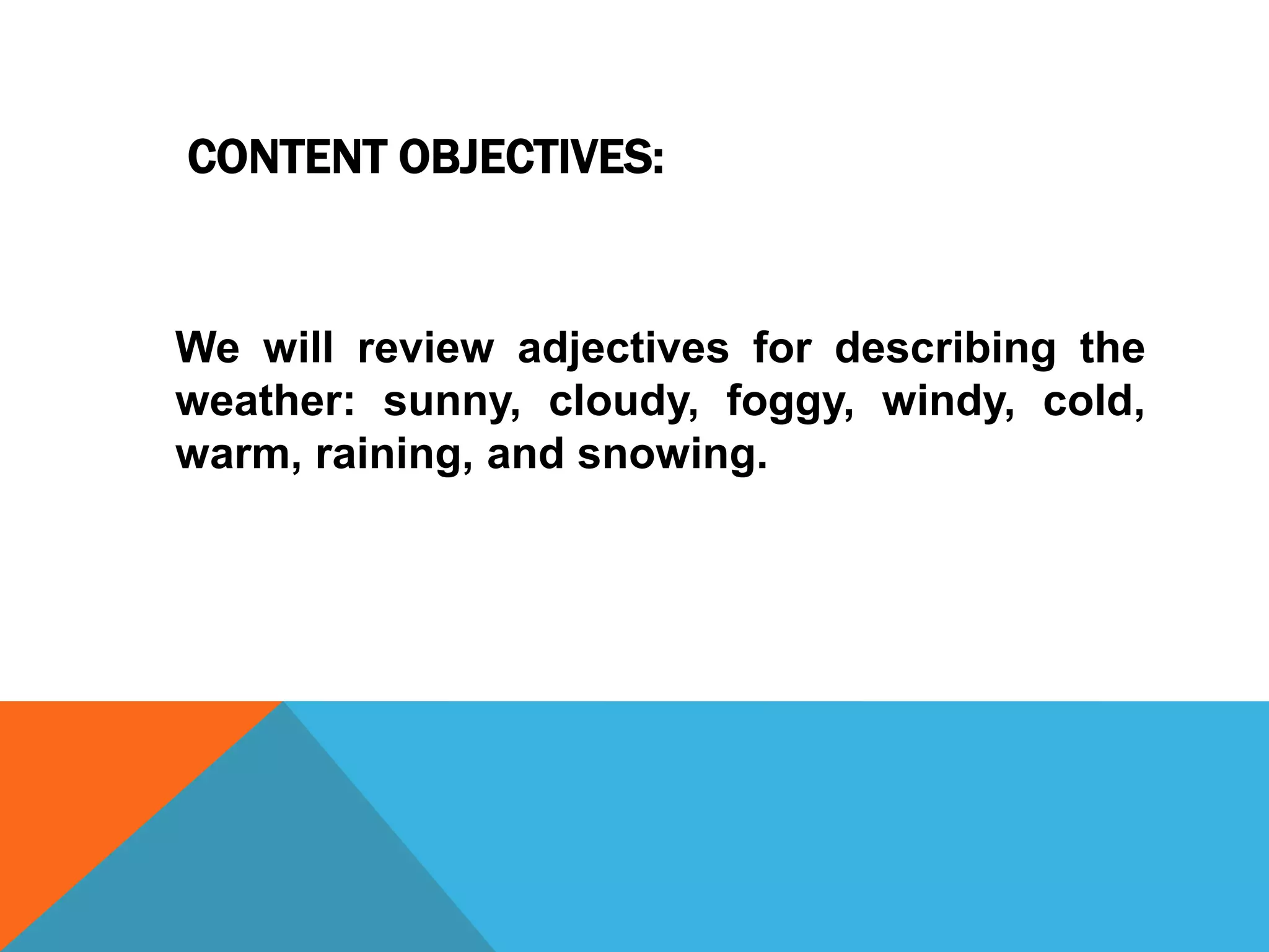 The weather powerpoint presentation | PPTX