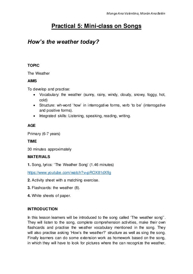 Lesson Plan The Weather lesson-plan-the-weather
