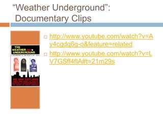 The weathermen underground | PPTX
